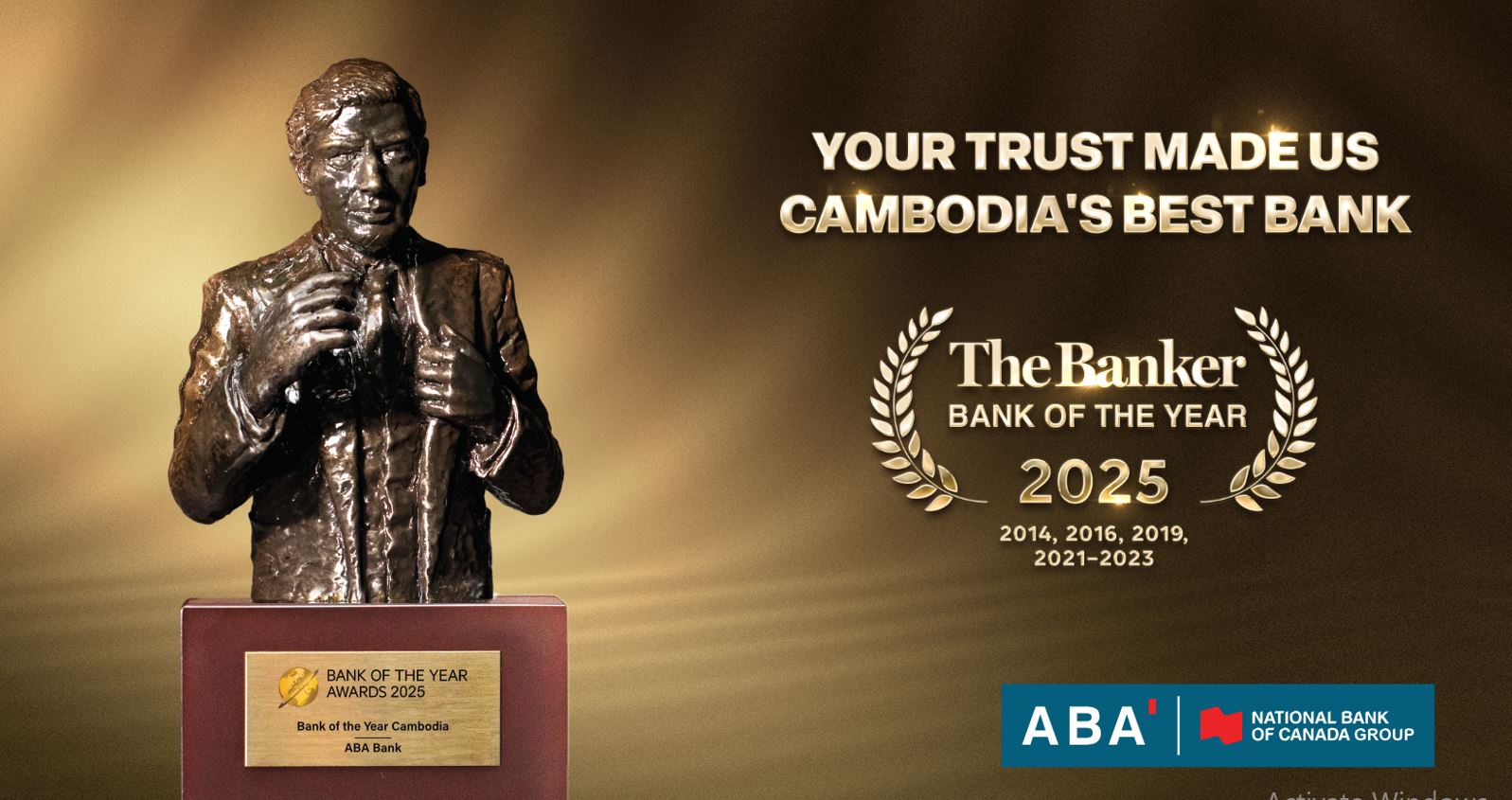 ABA recognized as Cambodia's Bank of the Year 2025 by The Banker ...